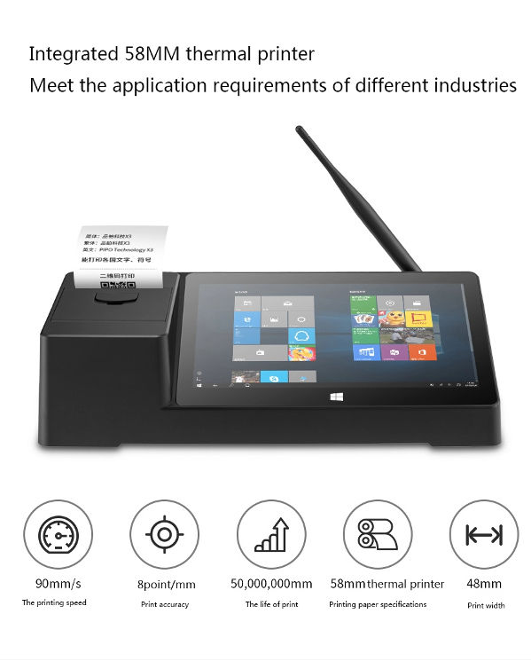 China POS Terminal X3 8.9 Inch Atom Z8350 2+32GB Windows 10 OS 1920* ...