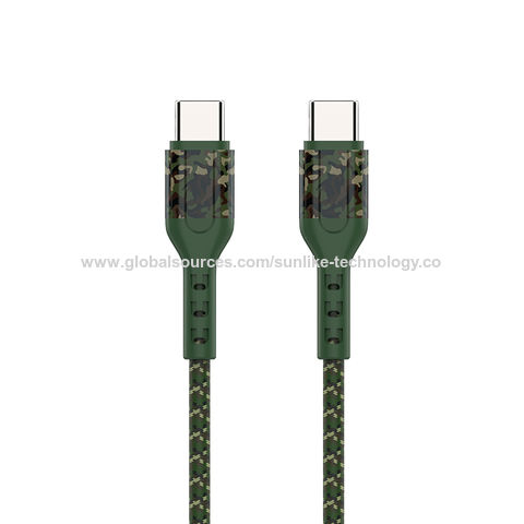 China USBC to USB C 2.0 Cable, metal shell with braided jacket, max 3A ...