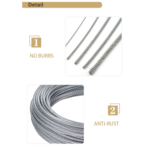 China Fiber Core 6X7 Bright/Galvanized/Stainless Steel Wire Rope Drill ...