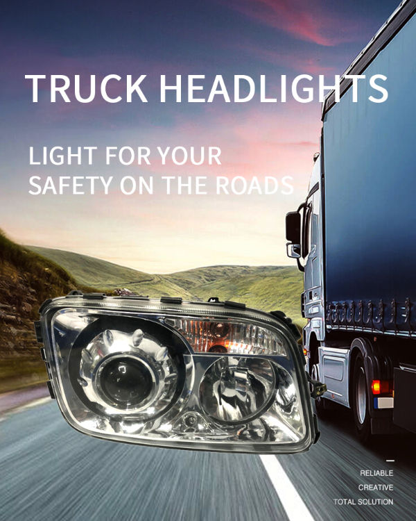 China 9438201661 9438201761 24V Angel Eyes Truck LED Headlights on ...