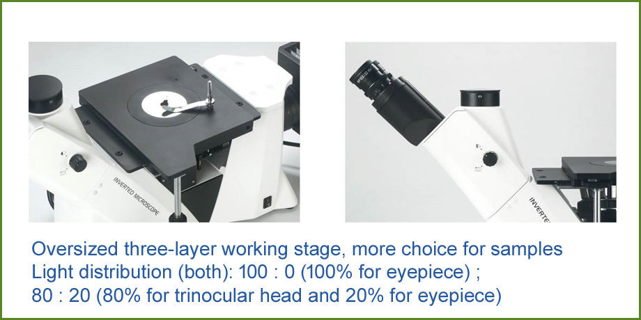 China Microscope headband Trinocular Inverted metallurgical microscope ...