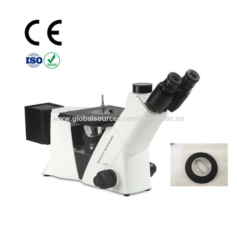 China Microscope headband Trinocular Inverted metallurgical microscope ...