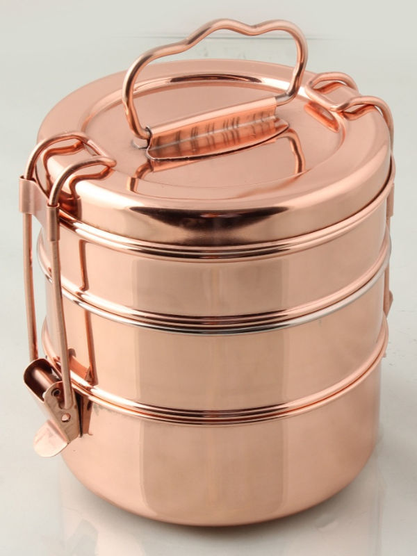 Stainless Steel Tiffin Carrier with Color - Powder Coating, Stainless ...
