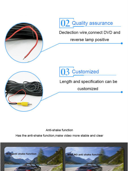 China 6m RCA video output cable,car reverse rear view parking camera ...