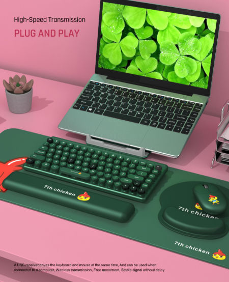 China Mini Cute Office USB Wireless Keyboard Mouse and Pad Customizable ...