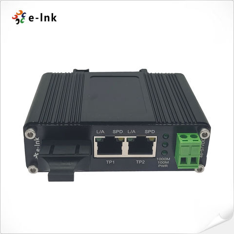 China 12-48V DC Input Mini Industrial 2-Port 10/100Base-TX to 100Base-FX Fiber Media Converter ...