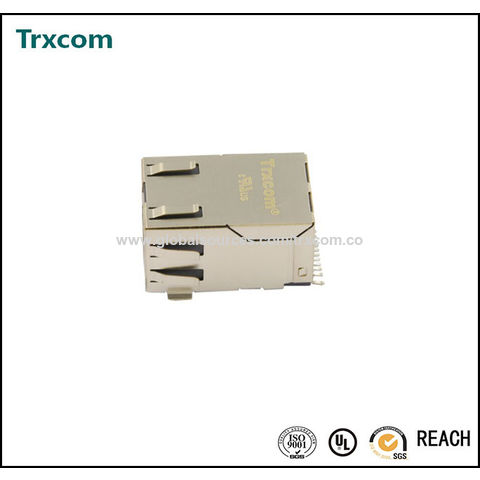 China 1000M Tab Up SMT RJ45 Jack, Low Profile Surface Mount Jack with ...