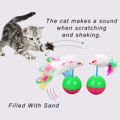 China Cat Toy Tumbler Mouse Cat Toy Self-Hey Funny Cat Stick Kitten ...