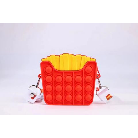 China Fidget Bags Toys Chips Shaped Samll Size Fruit Macaron Silicone ...