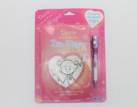 Secret diary with magic ballpoint pen Hardcover notebook for kids with ...