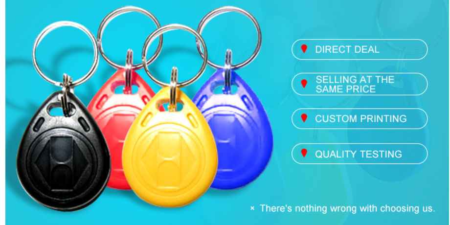 New Design PU Material 125KHZ RFID Key Chain Key Fob with Metal Ring ...