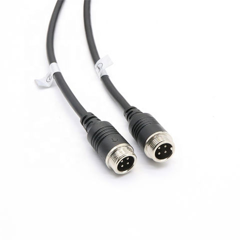 China 4 pin waterproof connector male female mdvr rear view camera m12 ...