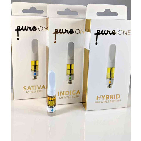China Wholesale empty 0.8/1.0ml disposable Pure one Cart with Packaging ...
