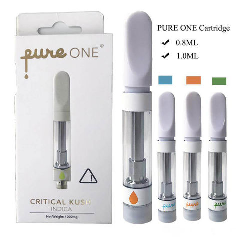 China Wholesale empty 0.8/1.0ml disposable Pure one Cart with Packaging ...