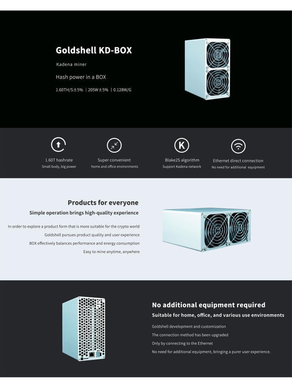 China Original Goldshell KD BOX Miner KDA Miner Blockchain Miner ...