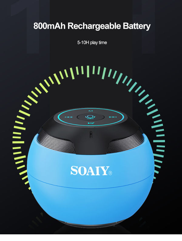 Bluetooth Speaker, Built-in Rechargeable Battery, 800mAh, Playing Time ...