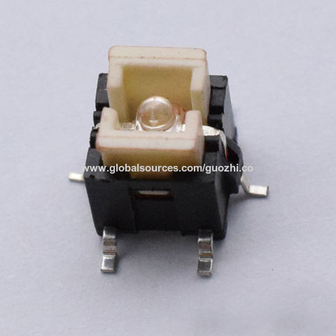 China 6*6 SMT LED Tact Switch 6 Pin With Red Light SMD illuminated ...