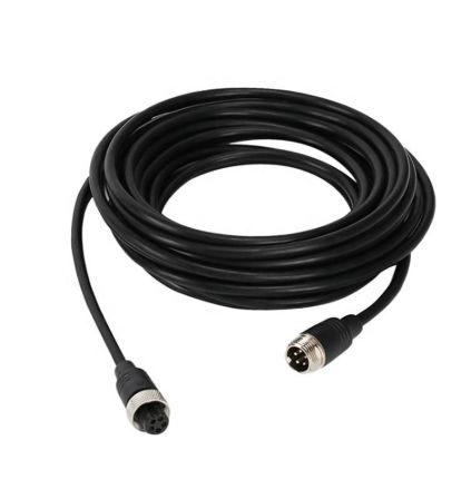 China M12 waterproof male to female rear view camera extension cable ...