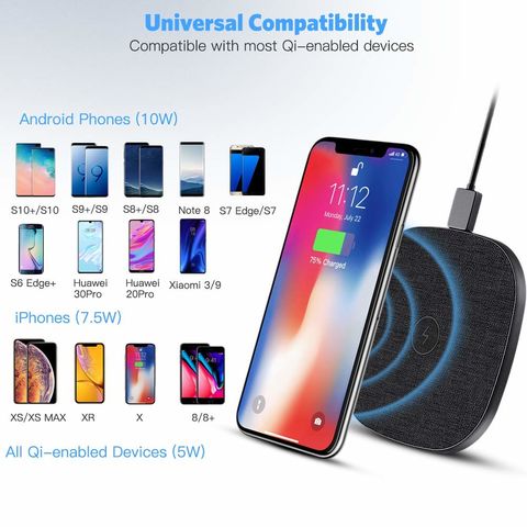 China PU Leather and Zinc Alloy Bottom 15W Wireless Charger Support QC3 ...