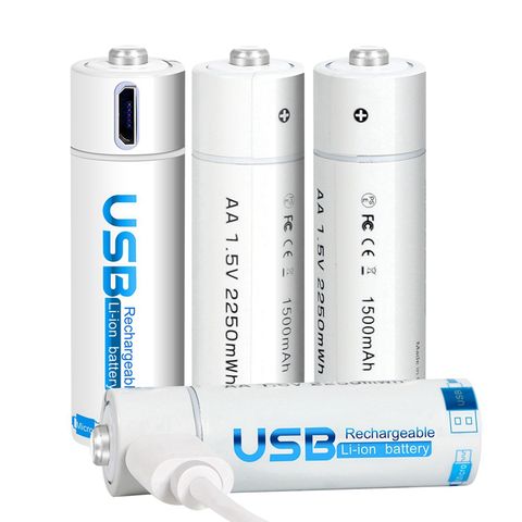 China USB Rechargeable Battery 1500mAh Micro 1.5V lithium ion aa ...