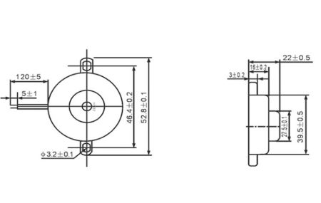 China 40*23mm DC 12V Active Min 95dB Loud Sound Piezo Buzzer With Wire ...