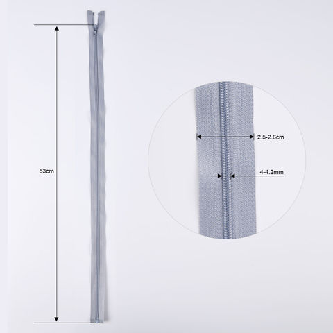 China Nylon Zipper No.3 Open End 53cm Zipper with Slider Factory Wholesale on Global Sources ...