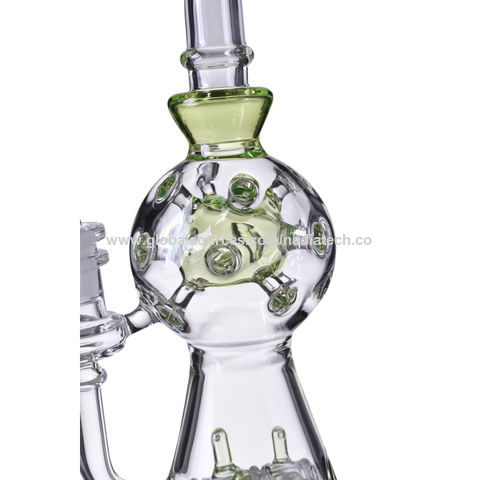 China 12" Dual spinning propeller percolator glass bong on Global ...
