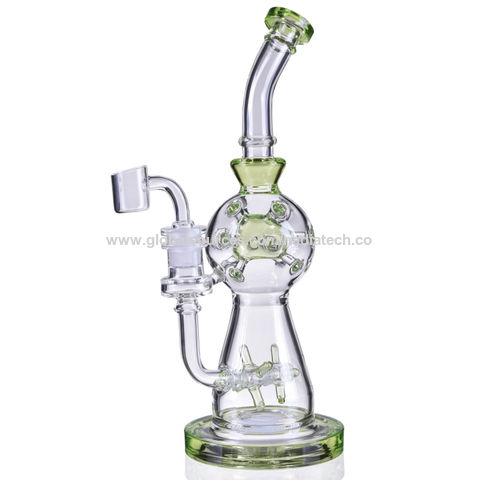 China 12" Dual spinning propeller percolator glass bong on Global ...