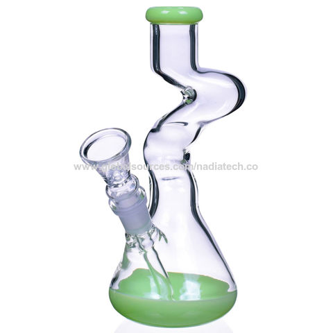 China Colored base curved neck glass beaker bong on Global Sources ...