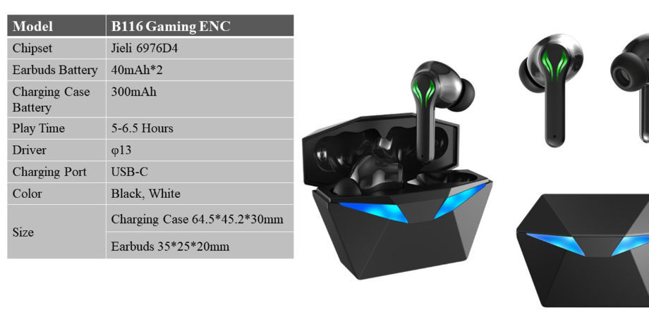 China Gaming TWS headphone TWS headphone Gaming Mode Low Latency 40ms ...