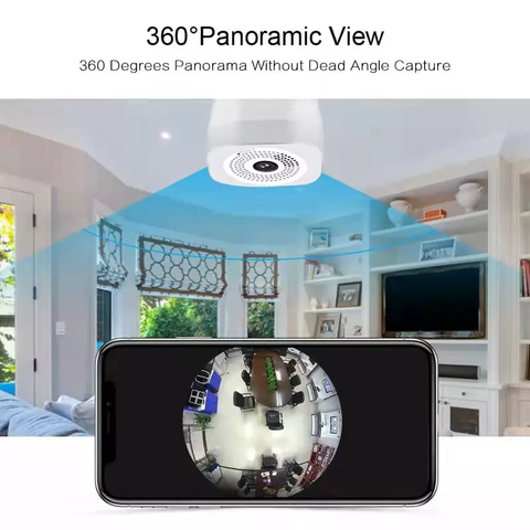 China Light Bulb Camera 360 Degree Tuya Smart WiFi 1080P Panoramic ...