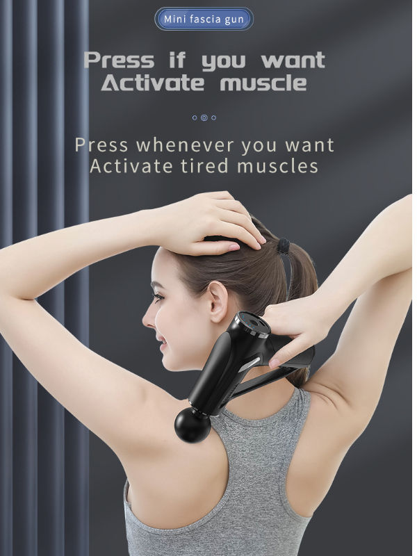 China Cheapest Triangle Mini Massage Gun Button Type Mini Fascia Gun ...