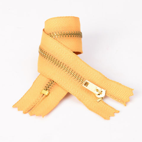 China Metal Zipper Wholesale Custom Double Lock Brass Close End Metal ...