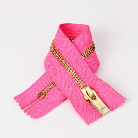 China Metal Zipper Wholesale Custom Double Lock Brass Close End Metal ...