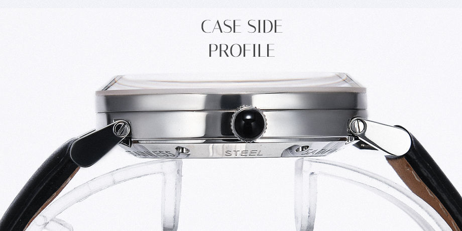 SWITICK 38mm Unisex Stainless Steel Quartz Analog Watch with Leather ...