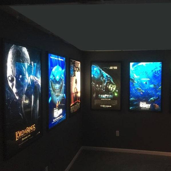 27x40 Black Aluminum LED Light Box Cinema Movie Poster Frame - BEST ...