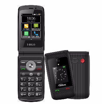 China 4G dual screen Android senior flip phones with GPS, SOS on Global ...