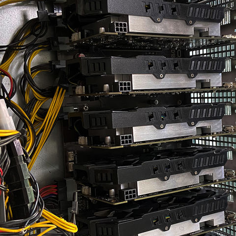 China Mining Motherboard Set with 580 1660s 8 GPU Mining 2000W PSU ...