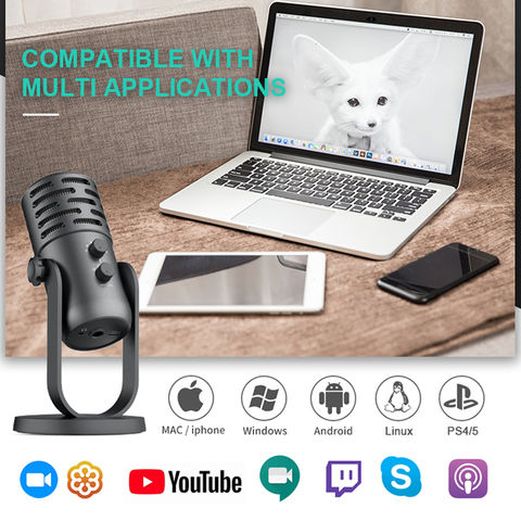 China OEM Large Diaphragm Tube microphone Singing Gaming USB Condenser ...