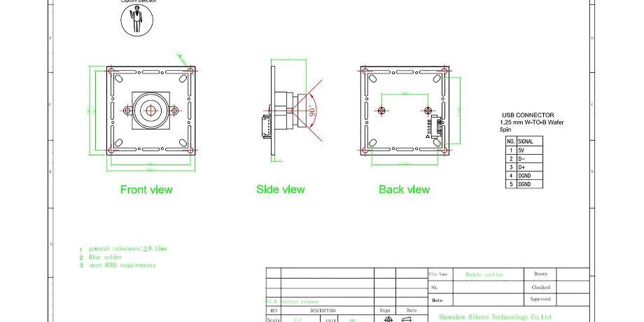 China Hihero Technology CMOS camera modules 2-mega1080P@60fps USB UVC ...