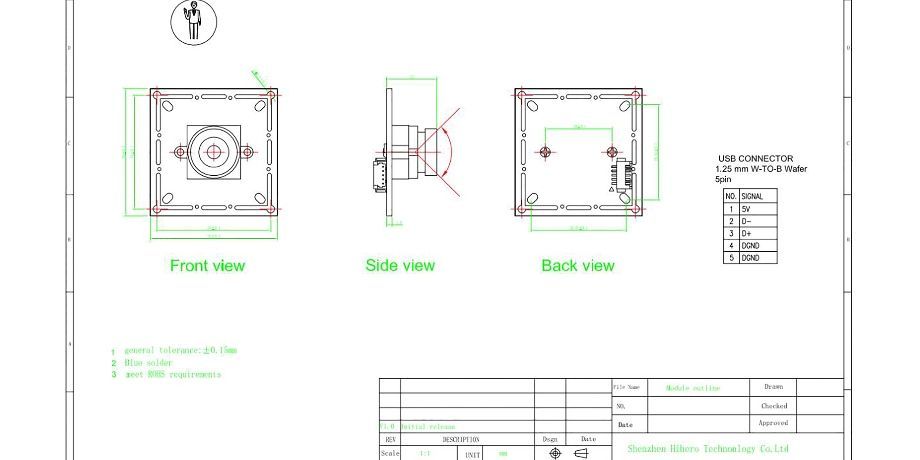 China Hihero Technology CMOS camera modules 2-mega USB UVC High pixel ...
