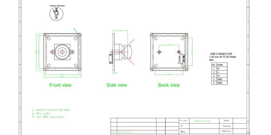 China CMOS camera modules global shutter 1mega-pixel usb2.0 interface ...
