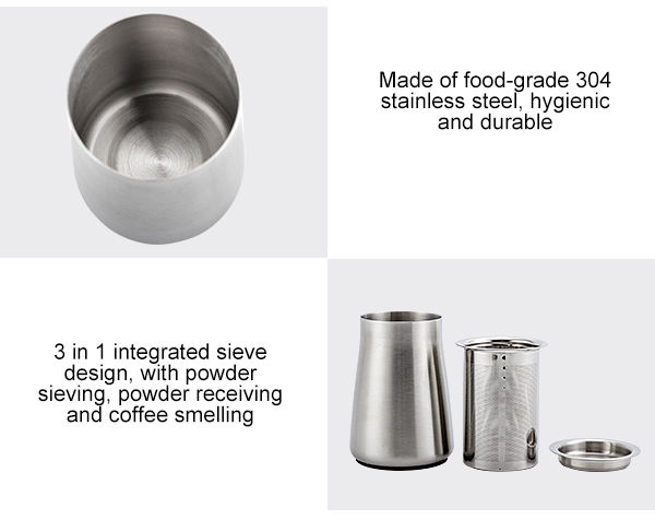 China 3 In 1 304 Stainless Steel Coffee Sieve Coffee Powder Filter on ...
