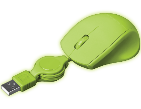 China Mini Retractable Cable USB Optical Mouse with Colorful Shield ...