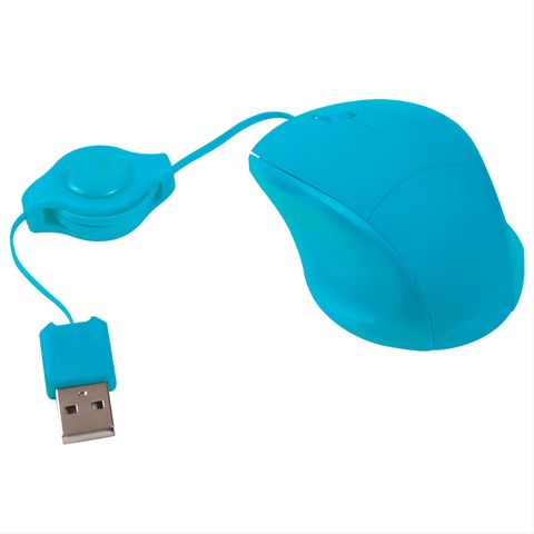 China Mini Retractable Cable USB Optical Mouse with Colorful Shield ...