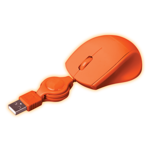 China Mini Retractable Cable USB Optical Mouse with Colorful Shield ...