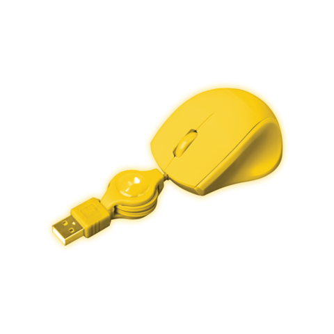 China Mini Retractable Cable USB Optical Mouse with Colorful Shield ...
