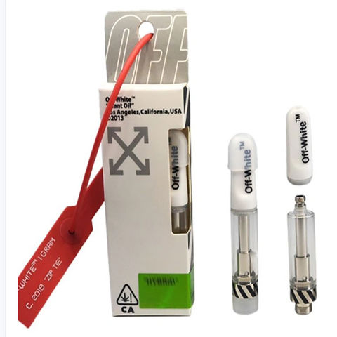 China Wholesale empty 0.8ml CBD/THC disposable Off White Cart with ...