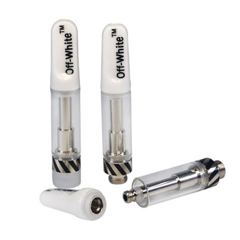 China Wholesale empty 0.8ml CBD/THC disposable Off White Cart with ...