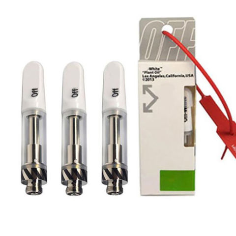 China Wholesale empty 0.8ml CBD/THC disposable Off White Cart with ...